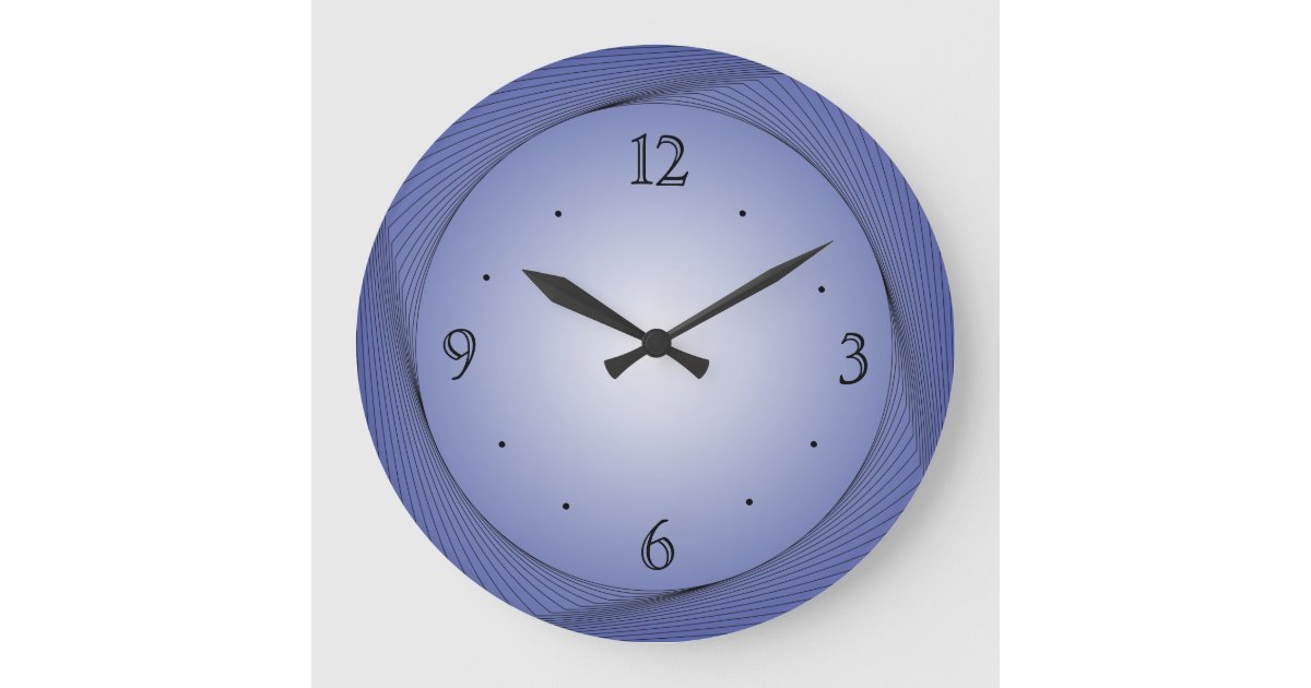 Blue with Light Blue Centre> Kitchen Clocks | Zazzle
