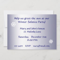 Blue Woods Winter Solstice Party Invitation | Zazzle