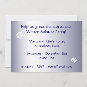 Blue Woods Winter Solstice Party Invitation | Zazzle
