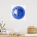 Blue World Globe Poster | Zazzle
