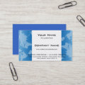 Blue World Map D3 Modern Business Card | Zazzle