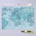 Blue World Map Tissue Paper | Zazzle