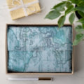 Blue World Map Tissue Paper | Zazzle