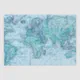 Blue World Map Tissue Paper | Zazzle