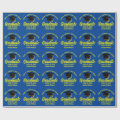 Blue Yellow Graduate Customizable Graduation Wrapping Paper | Zazzle