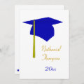 Blue & Yellow Graduation Cap & Tassel Invitations | Zazzle