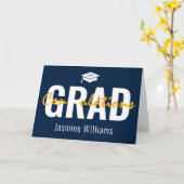 Blue Yellow White Congradulations Graduate Card | Zazzle