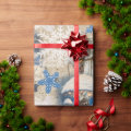 Blue Yuletide Fantasy Wrapping Paper | Zazzle