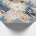 Blue Yuletide Fantasy Wrapping Paper | Zazzle