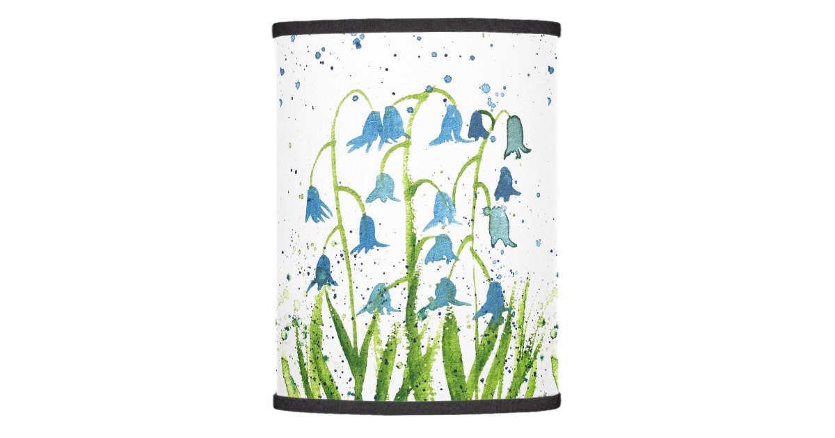 Bluebells blue flowers Nature Watercolor Woodland Lamp Shade | Zazzle