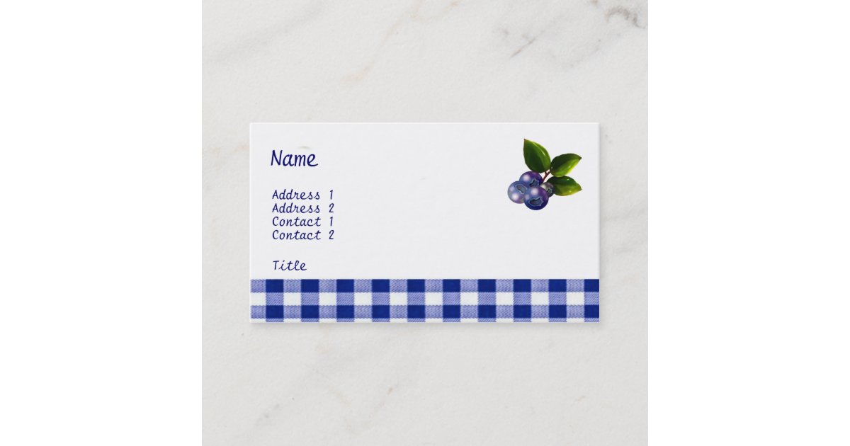 Blueberries Business Card | Zazzle