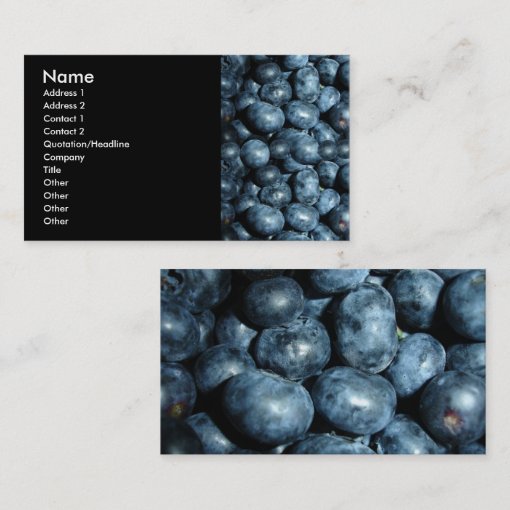 Blueberries Business Card | Zazzle