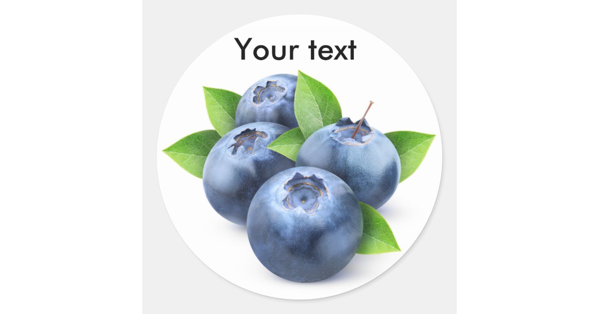 Blueberries Classic Round Sticker | Zazzle