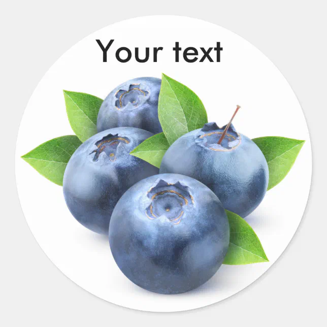Blueberries Classic Round Sticker | Zazzle