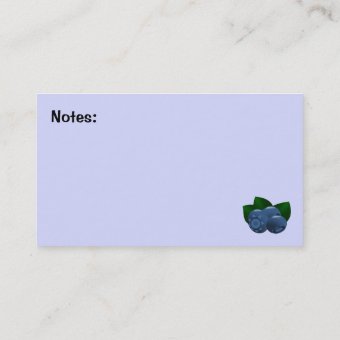 Blueberries Mommy Contact Info Card | Zazzle