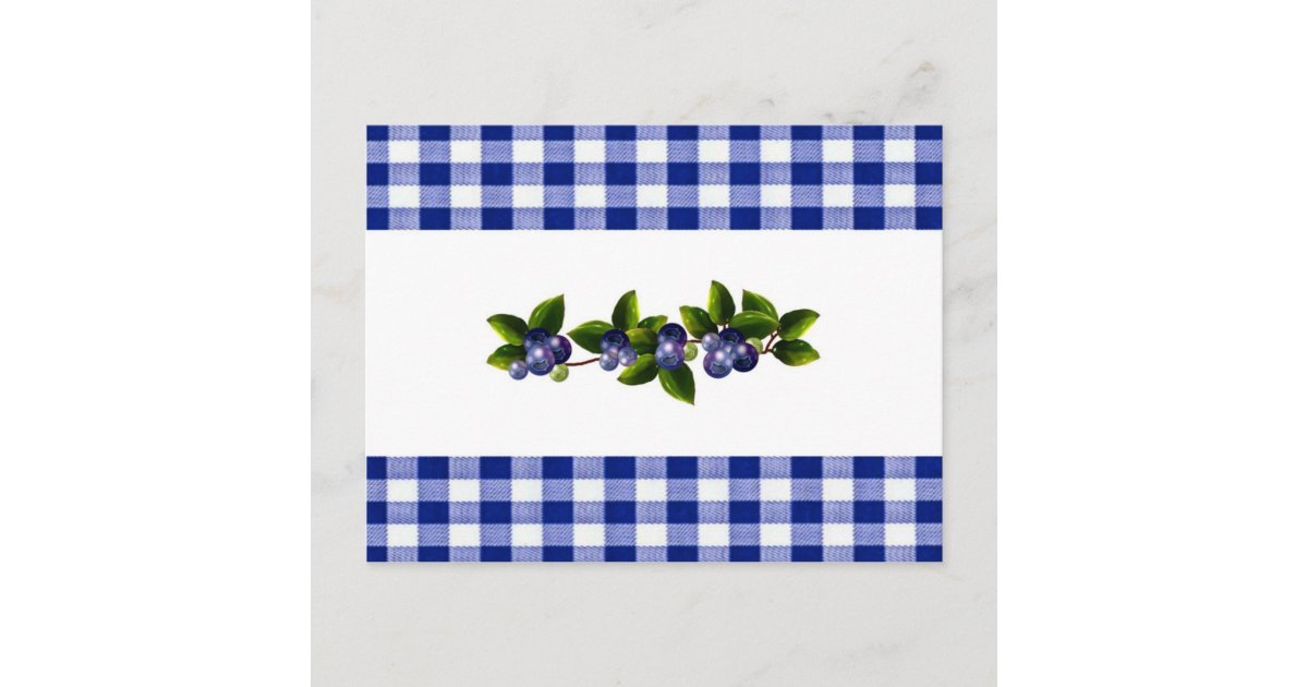 Blueberries Recipe Card | Zazzle