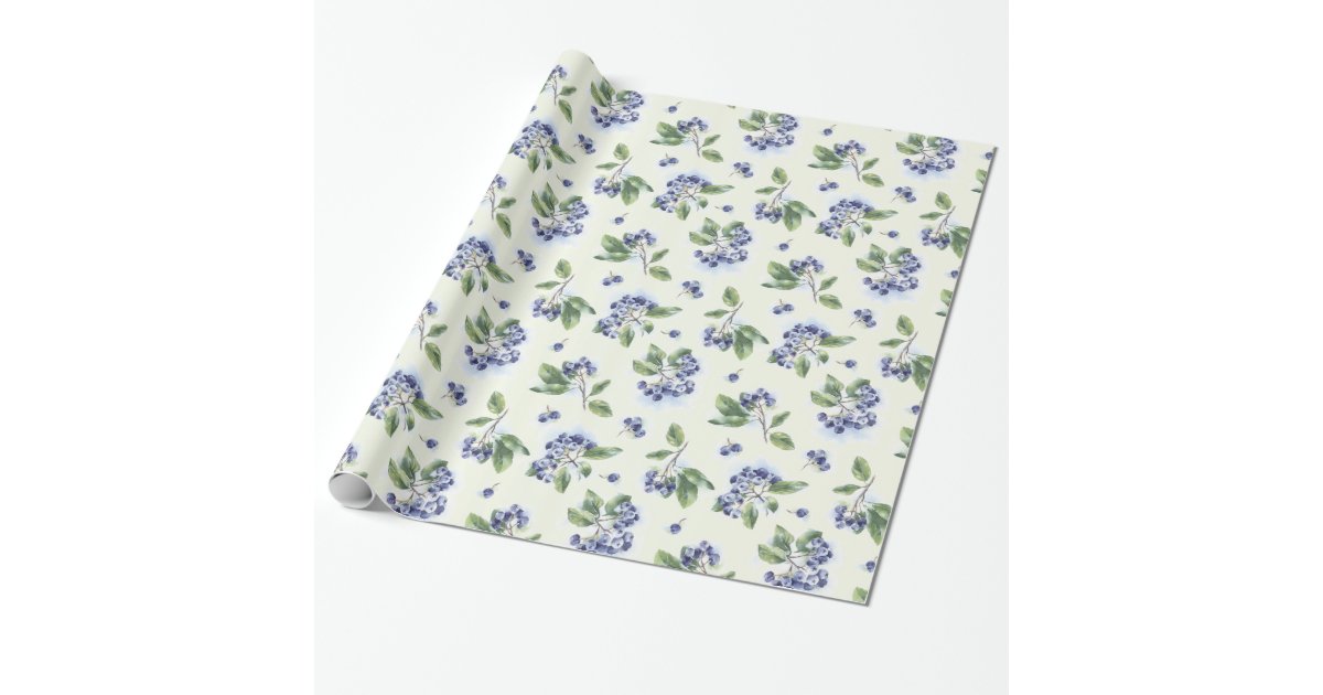Blueberries Wrapping Paper | Zazzle