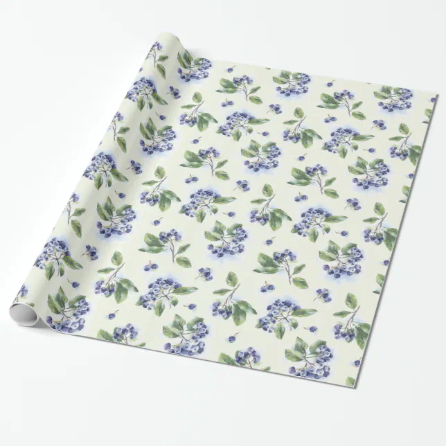 Blueberries Wrapping Paper | Zazzle