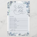 Blueberry Baby Shower Wishes for Baby Card | Zazzle