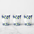 Blueberry Berry First Birthday Watercolor Cute Paper Cups | Zazzle