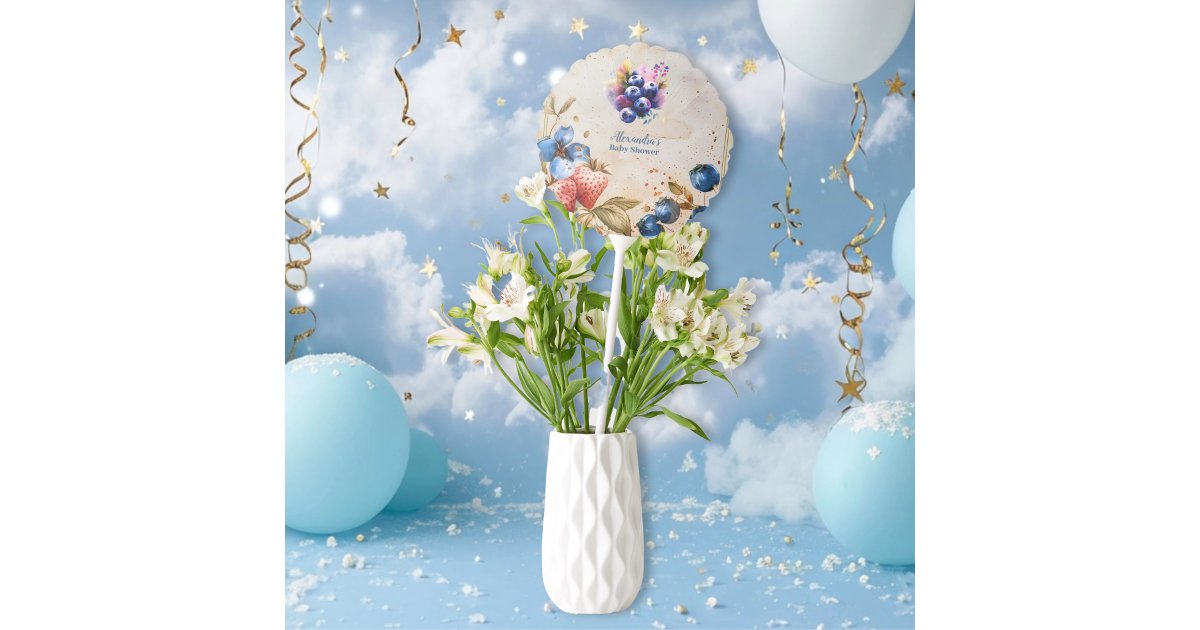 Blueberry Berry sweet baby shower Balloon | Zazzle