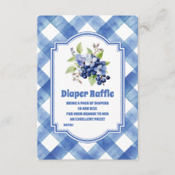 Blueberry Berry Sweet Baby Shower Diaper Raffle Enclosure Card | Zazzle