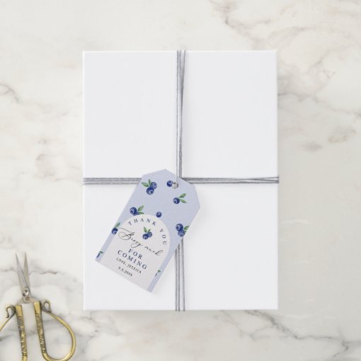 Blueberry berry sweet birthday gift tags | Zazzle