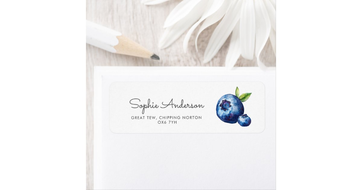 Blueberry Berry Sweet Summer Label | Zazzle