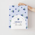 Blueberry berry sweet treats birthday party poster | Zazzle