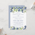 Blueberry blue floral autumn wedding invitation | Zazzle
