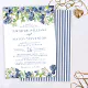 Blueberry blue floral autumn wedding invitation | Zazzle