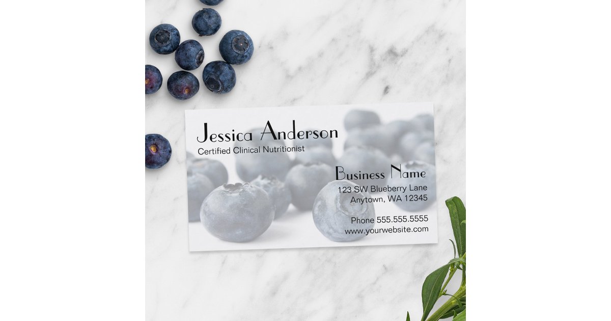 Blueberry Bunch Business Card | Zazzle