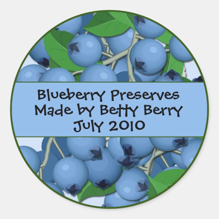 Blueberry Canning Labels | Zazzle