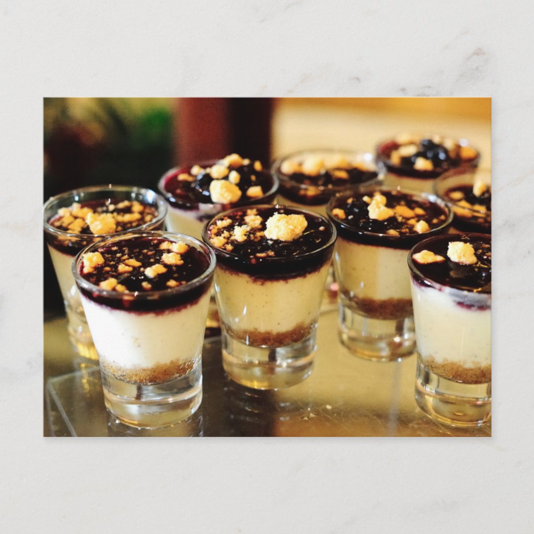 Blueberry Cheesecake Shots Postcard | Zazzle