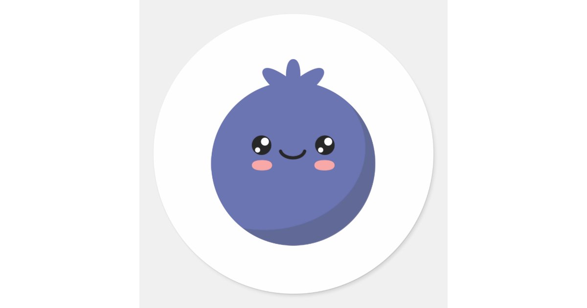 Blueberry Classic Round Sticker | Zazzle