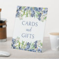 Blueberry floral baby boy shower cards gifts sign | Zazzle