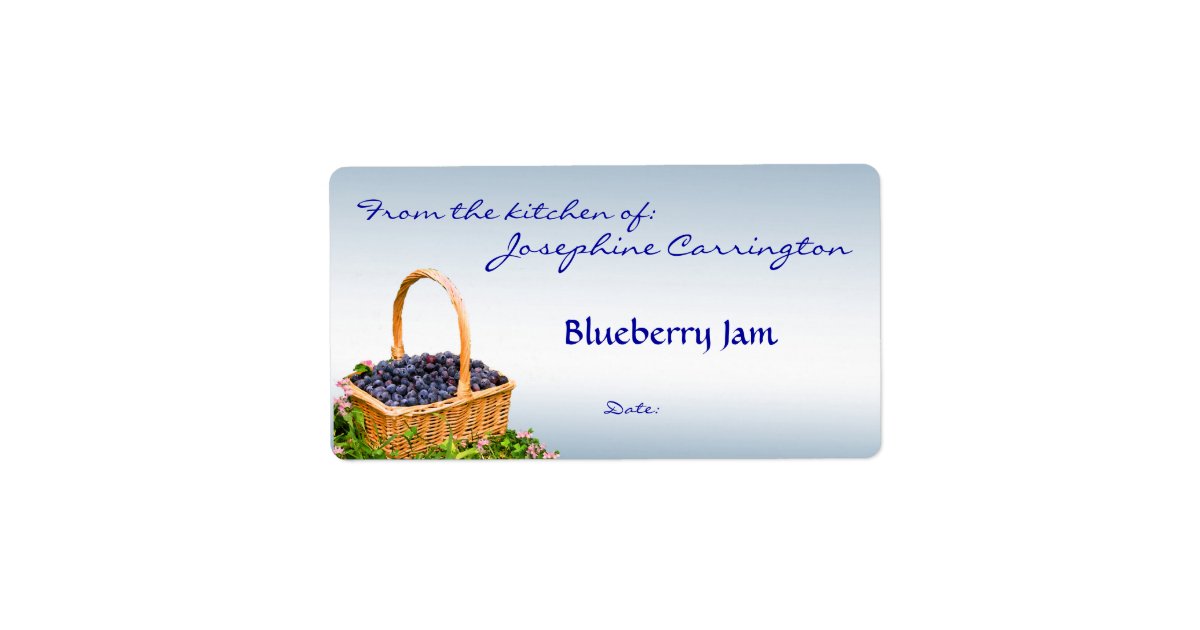 Blueberry Jam Canning Labels | Zazzle