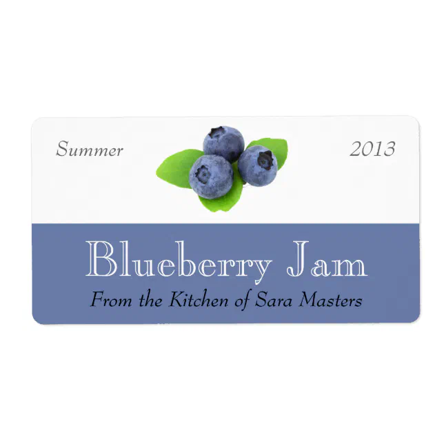 Blueberry Jam Canning Labels | Zazzle