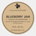Blueberry Jam Jar Label Packaging Design | Zazzle