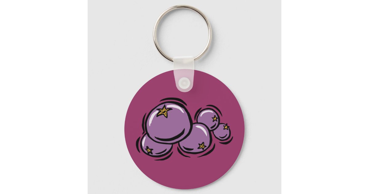 Blueberry Keychain (DARK) | Zazzle