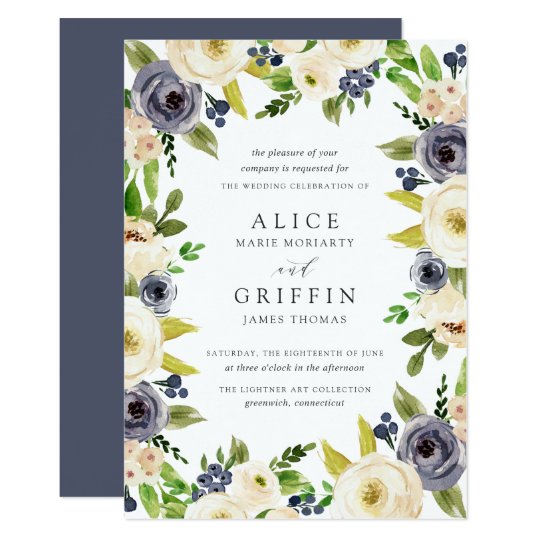 Blueberry Lane Wedding Invitation | Zazzle.com