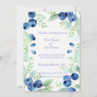 Blueberry Midsummer Rustic Berry Wedding Invitation | Zazzle