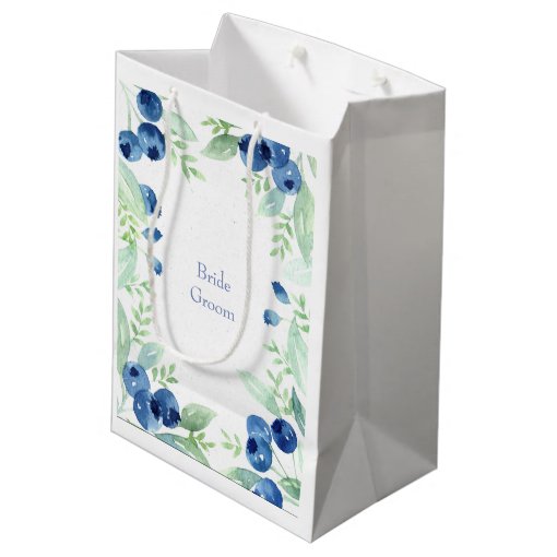 Blueberry Midsummer Rustic Berry Wedding Medium Gift Bag | Zazzle