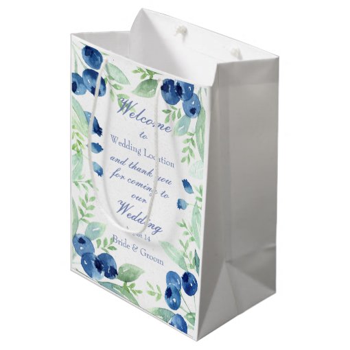 Blueberry Midsummer Rustic Berry Wedding Medium Gift Bag | Zazzle