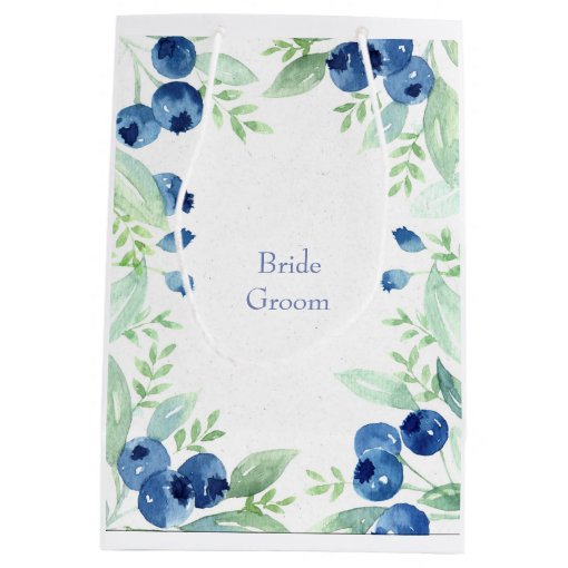 Blueberry Midsummer Rustic Berry Wedding Medium Gift Bag | Zazzle