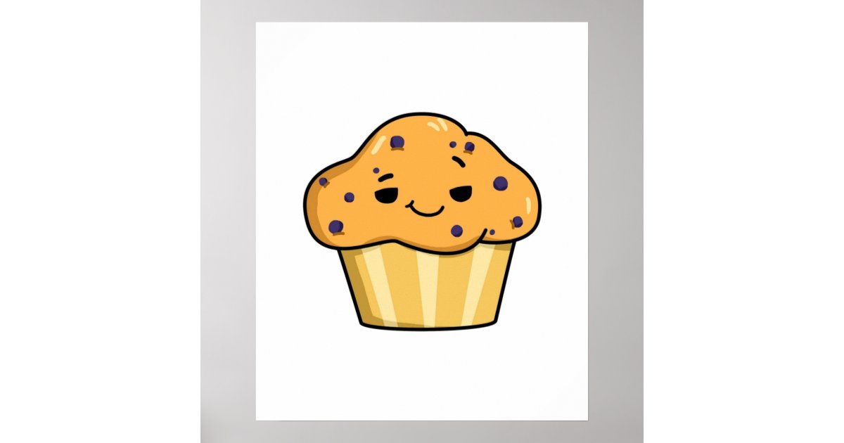 Blueberry Muffin Poster | Zazzle