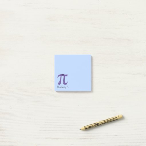 Blueberry Pi Cute Math Pi Day Notes | Zazzle