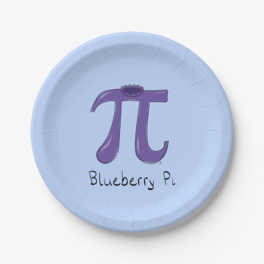 Blueberry Pi Cute Math Pi Day Party Paper Plates | Zazzle.com