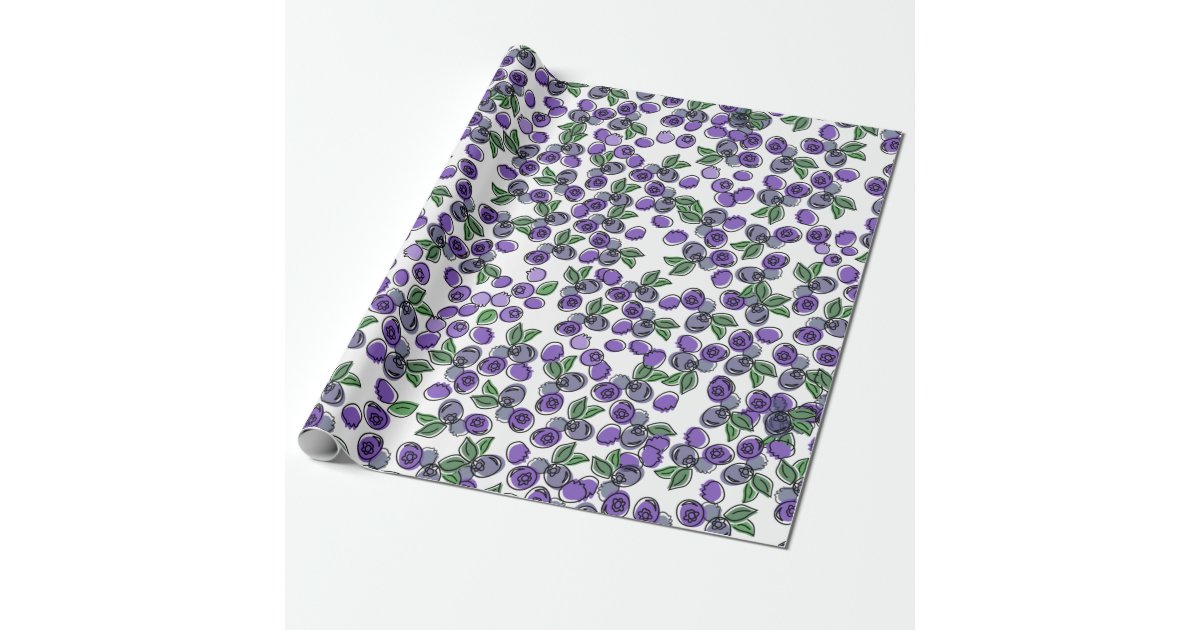 Blueberry Wrapping Paper | Zazzle