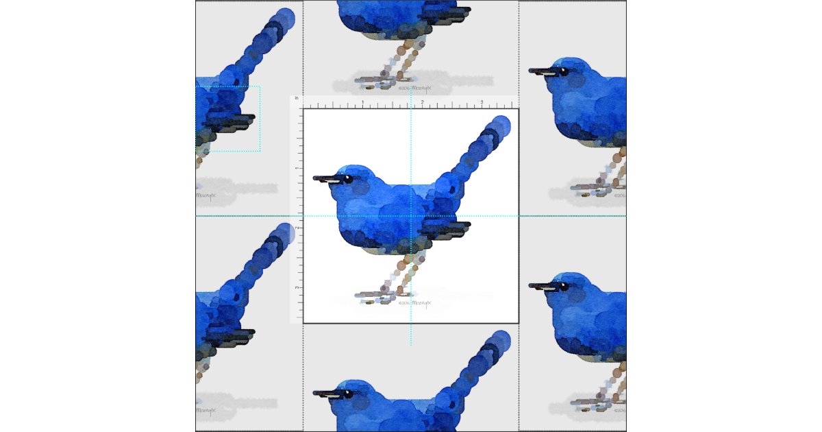 Bluebird Cotton Fabric | Zazzle